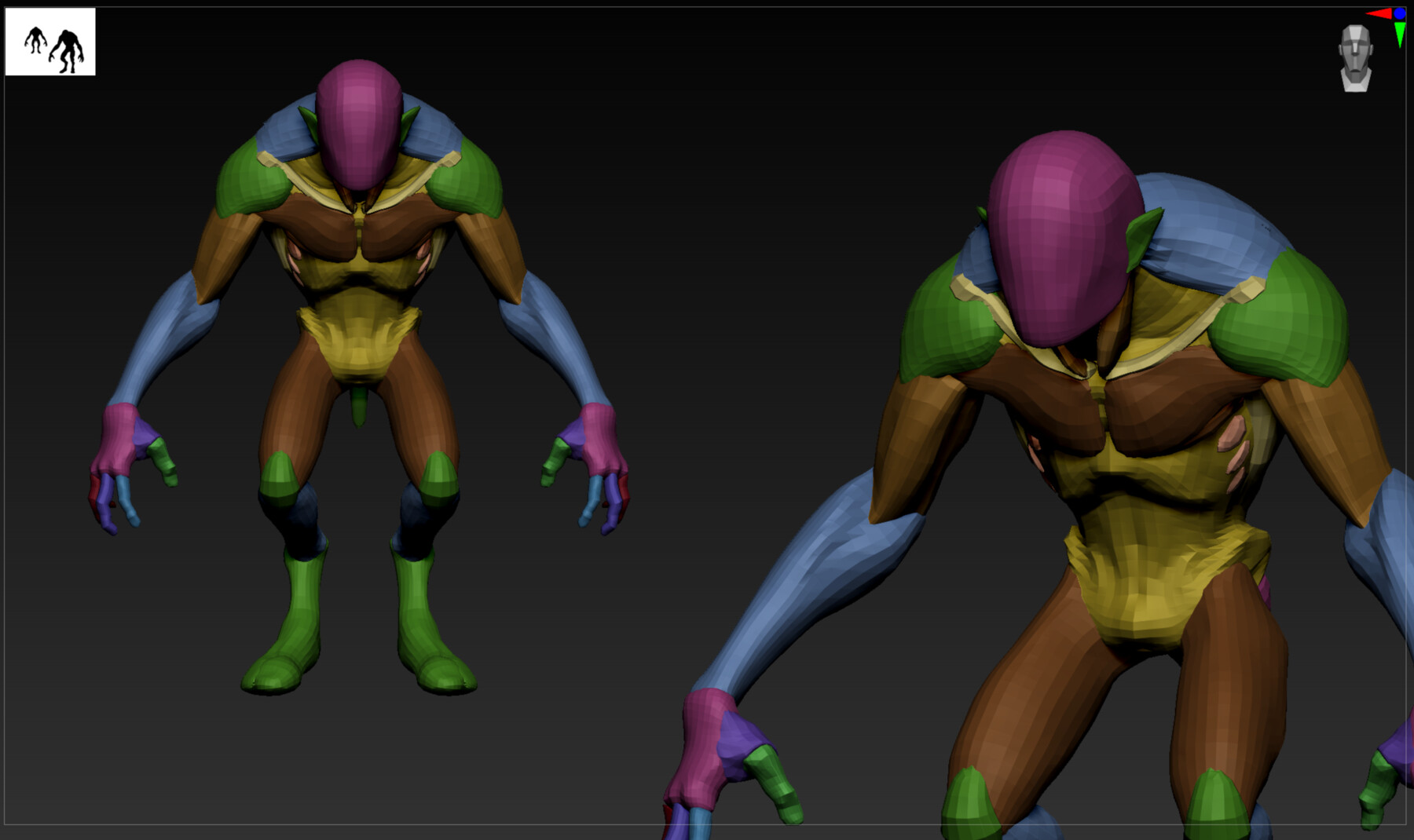 ArtStation - Monster01 Anatomy base mesh | Resources