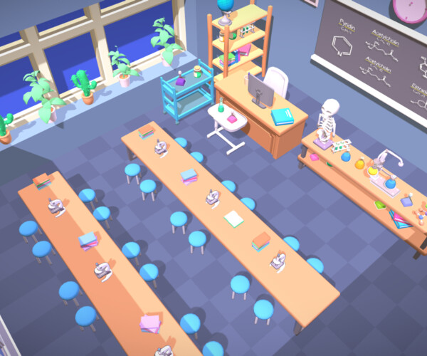 ArtStation - School Lab | Game Assets