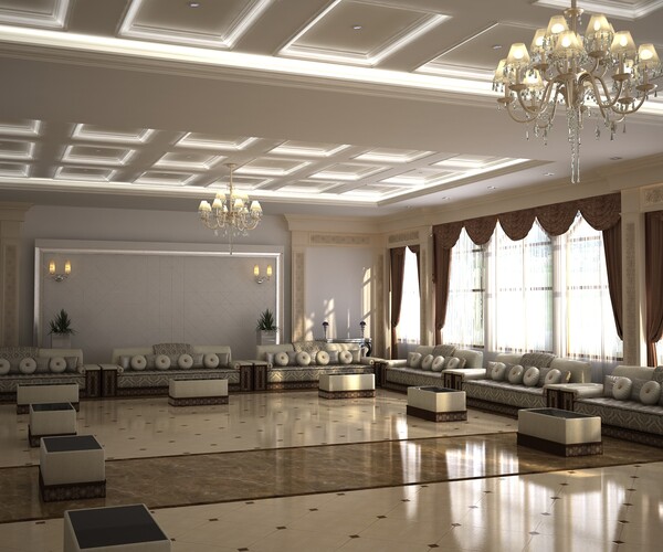 ArtStation - Arabic Majlis - 3D Interiors | Resources