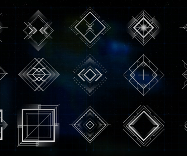 ArtStation - HUD SCI-FI Futuristic Widgets, Targets, Icons, Ornaments ...