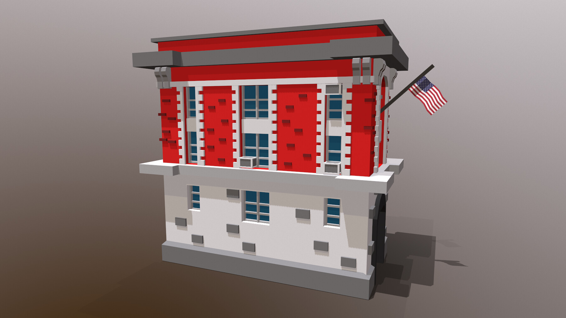 ArtStation - Fire Station Low Poly | Game Assets