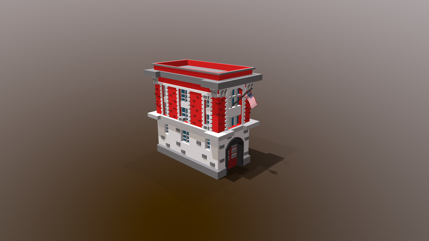 ArtStation - Fire Station Low Poly | Game Assets
