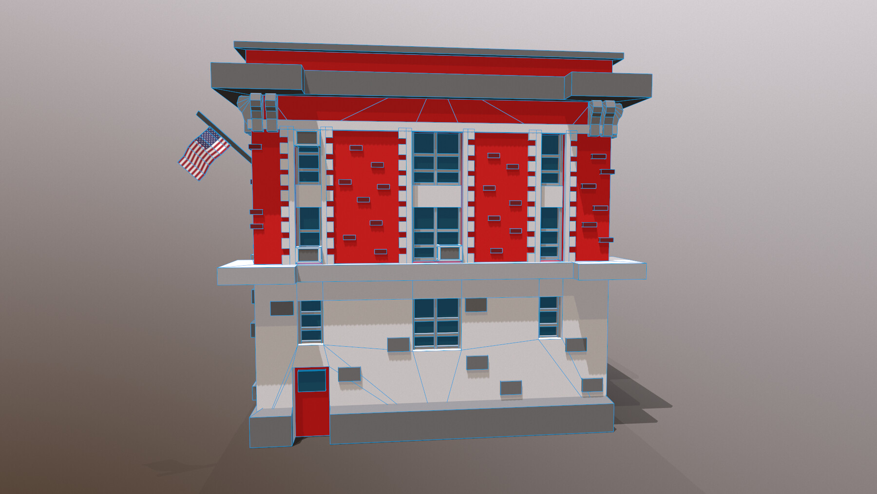 ArtStation - Fire Station Low Poly | Game Assets