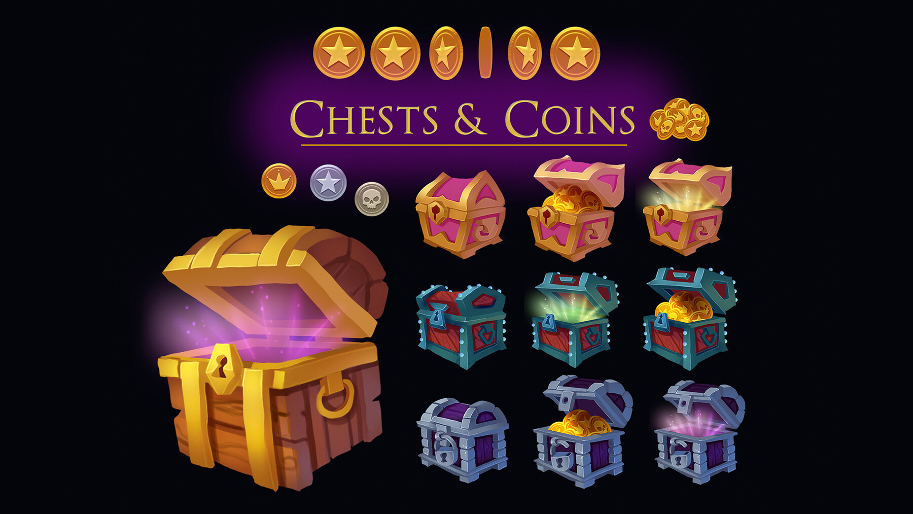 ArtStation - Chests & Coins | Game Assets