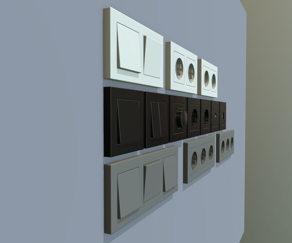 ArtStation - Electrical Switches and Outlets | Game Assets