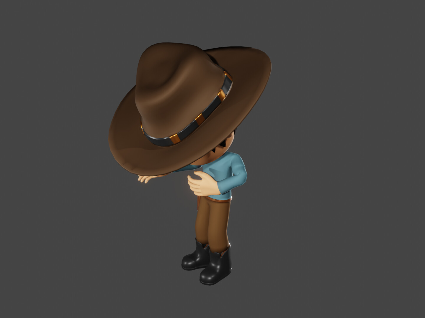 ArtStation - Animated western cowboy - Toon Cowboy | Game Assets