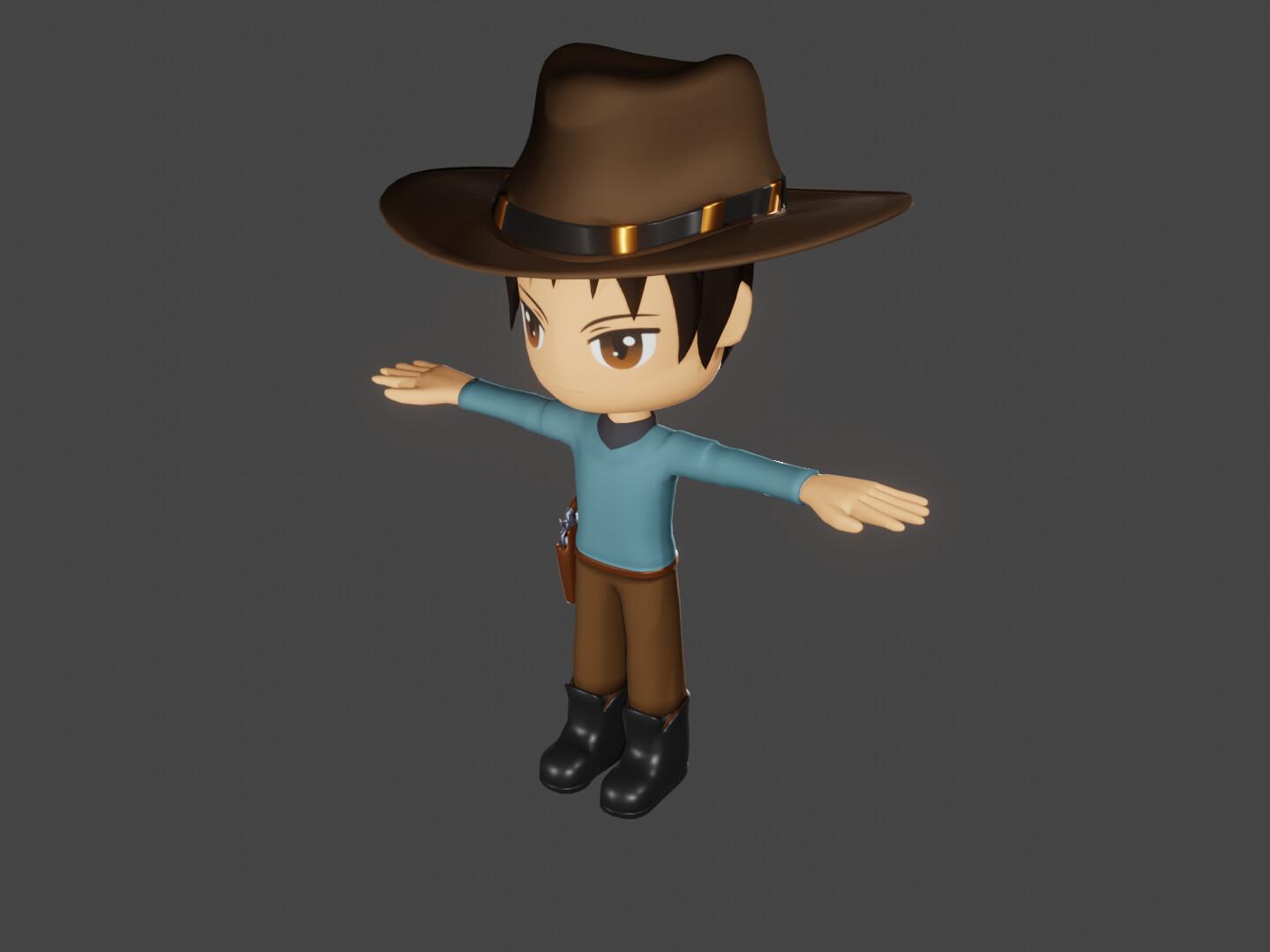 ArtStation - Animated western cowboy - Toon Cowboy | Game Assets