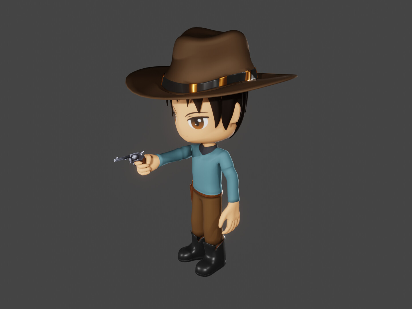 ArtStation - Animated western cowboy - Toon Cowboy | Game Assets