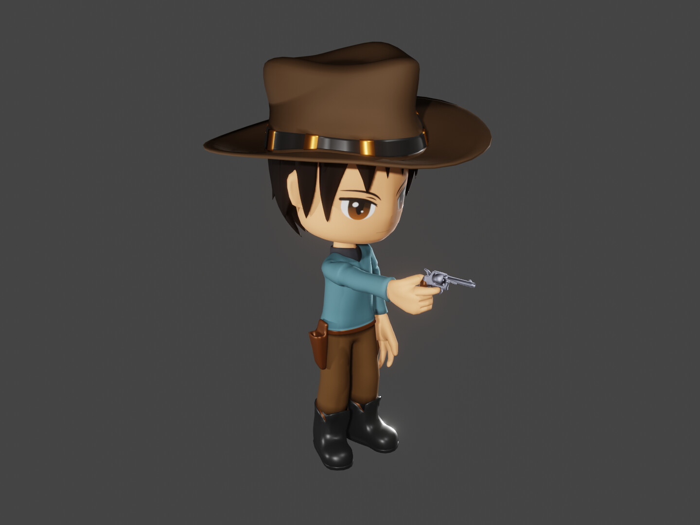 ArtStation - Animated western cowboy - Toon Cowboy | Game Assets