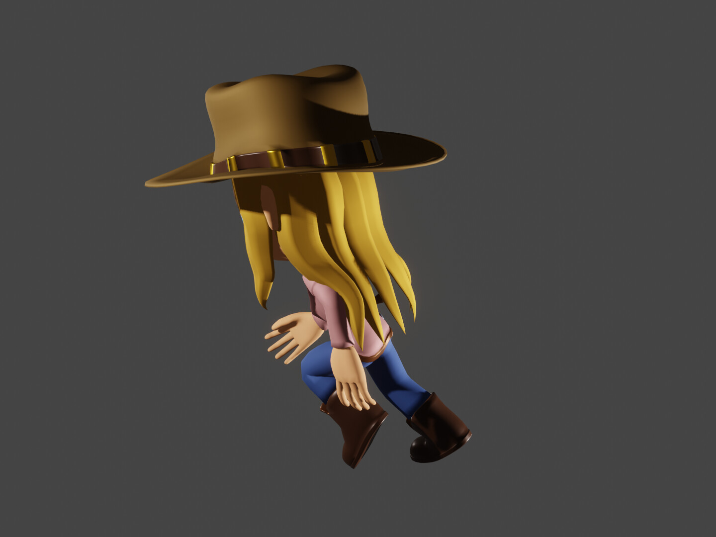 ArtStation - Animated Western Cowgirl - Toon Cowboy | Game Assets