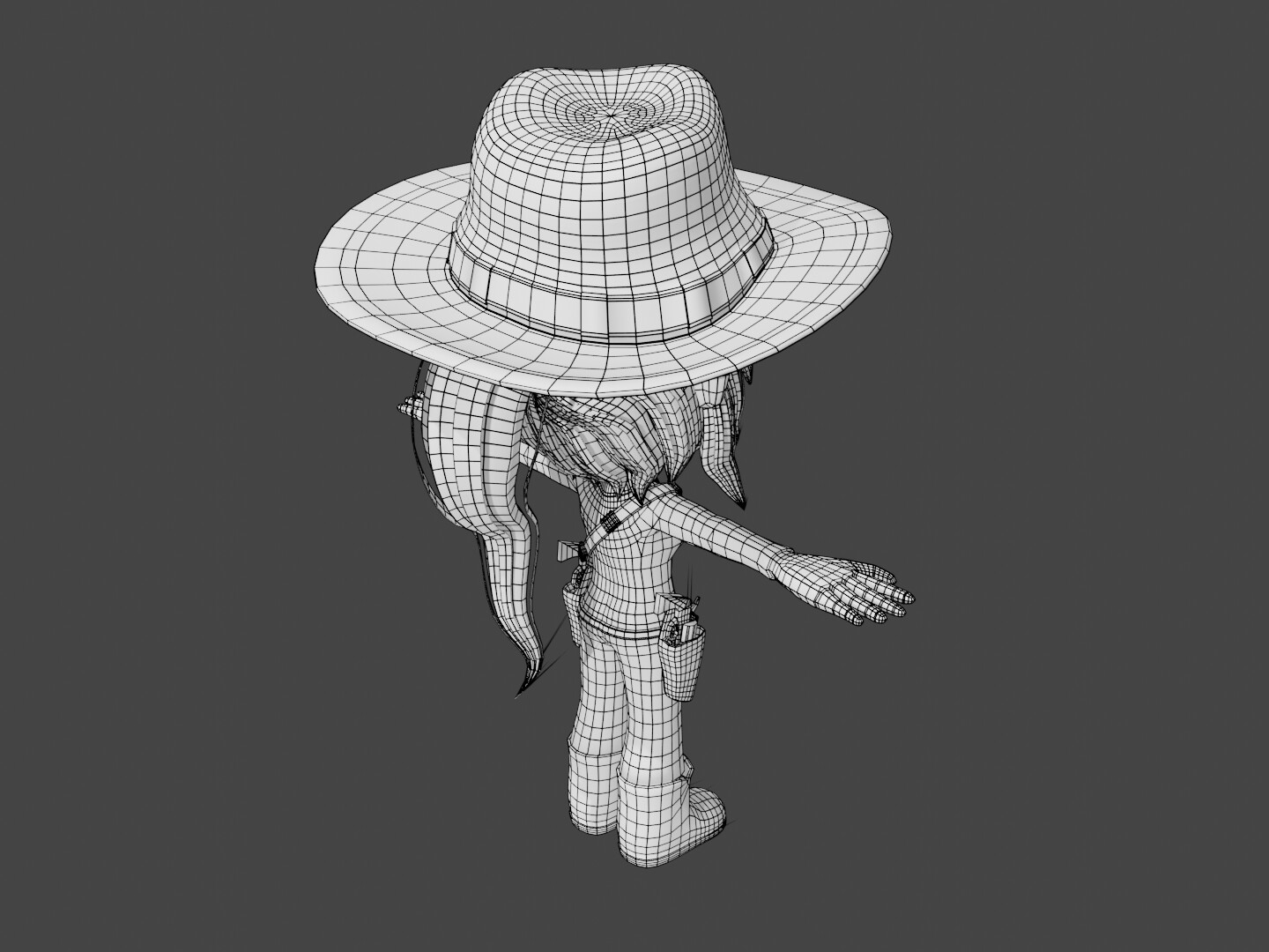 ArtStation - Animated western Female Gunslinger- Toon Cowgirl | Game Assets