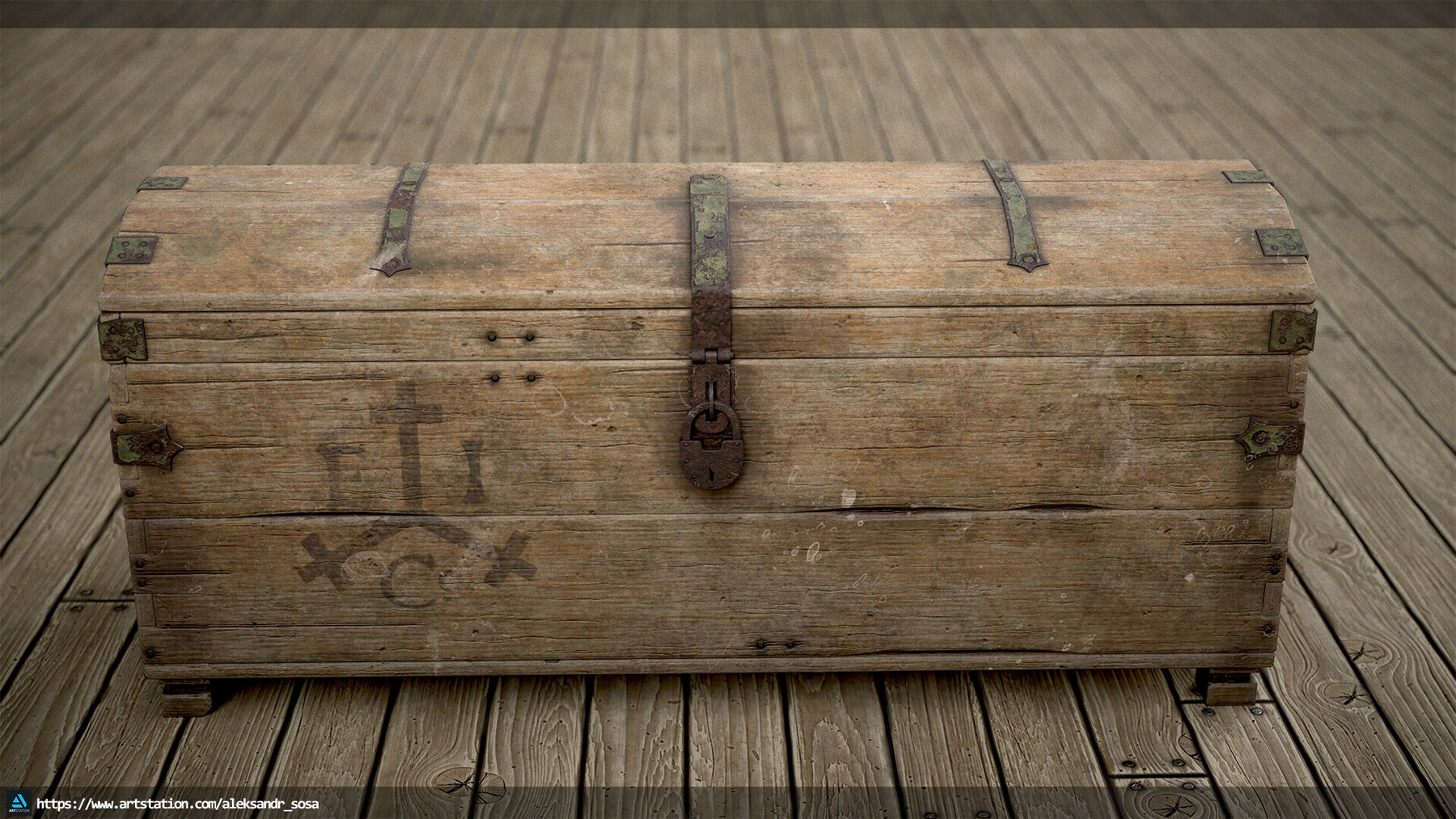 ArtStation - Real-Time Wood Chest for Game | Game Assets