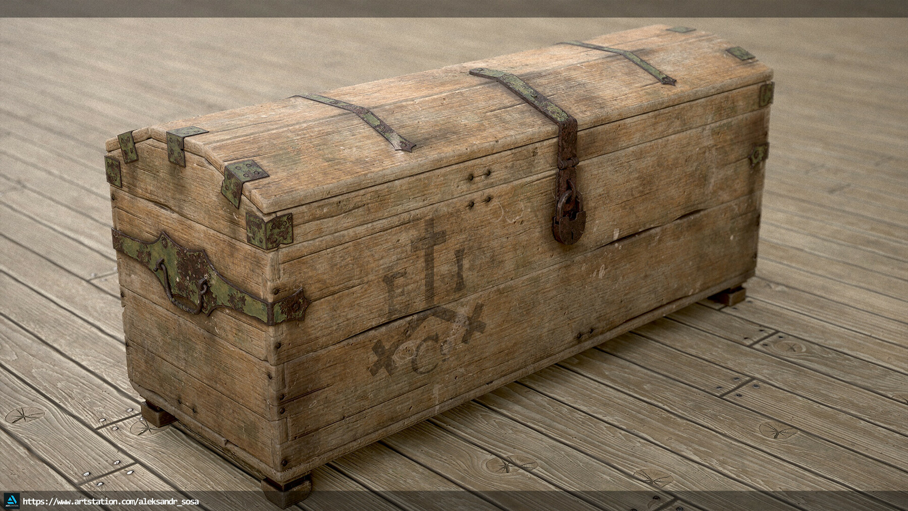 ArtStation - Real-Time Wood Chest for Game | Game Assets