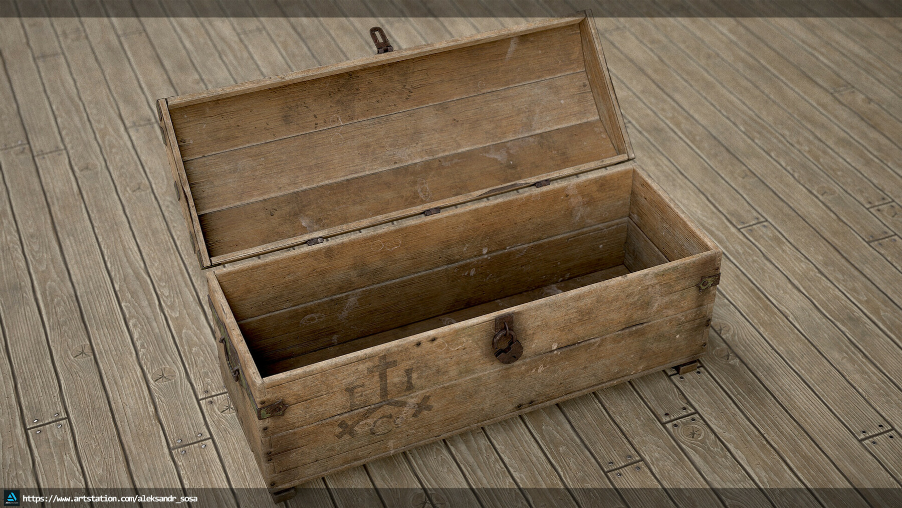 ArtStation - Real-Time Wood Chest for Game | Game Assets
