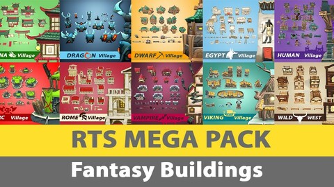 ArtStation - RTS Mega Pack Fantasy Buildings | Game Assets