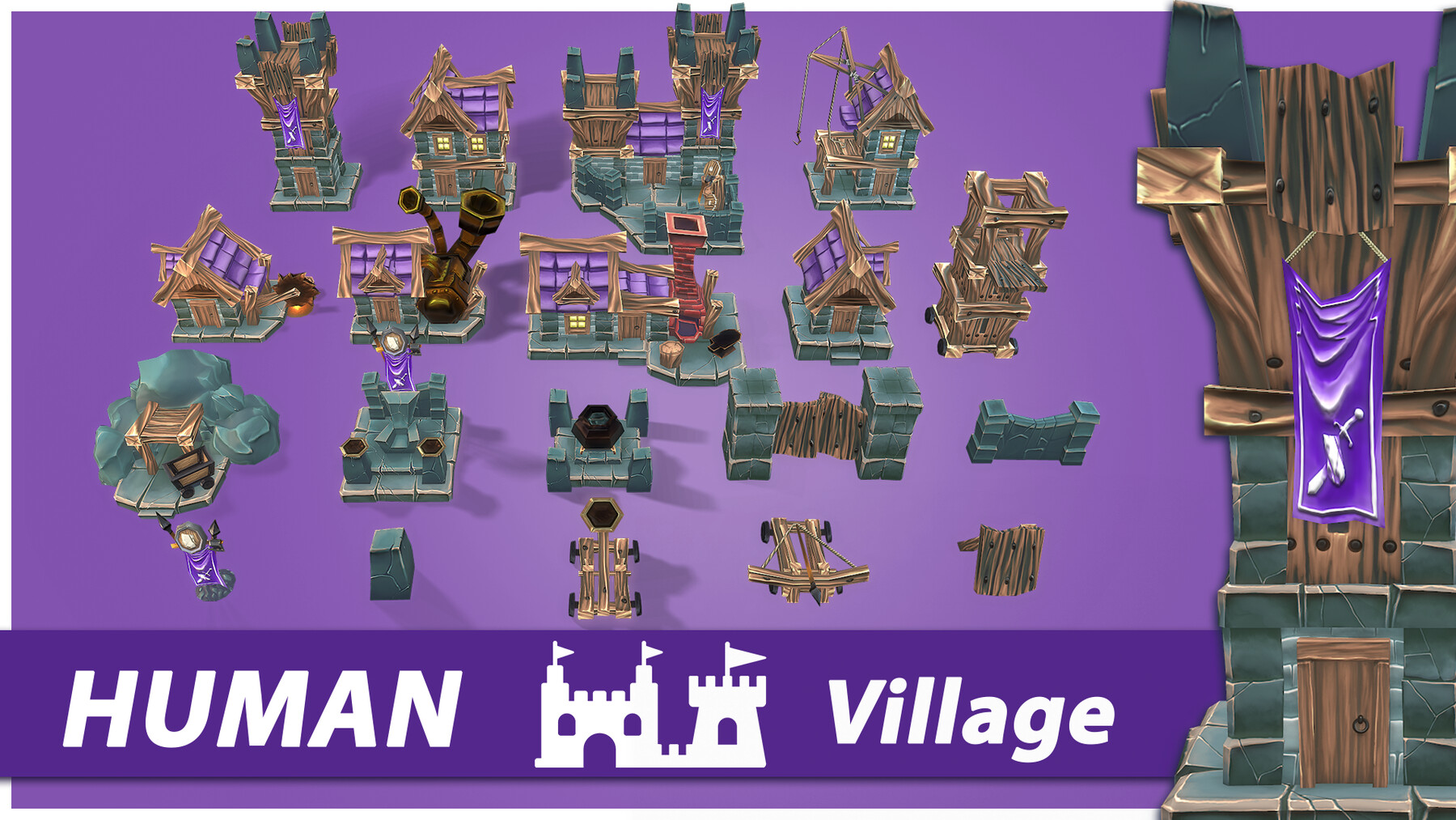 ArtStation - RTS Mega Pack Fantasy Buildings | Game Assets