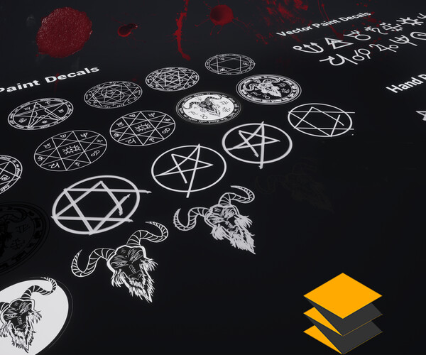 ArtStation - Demon Decal Package + AI SOURCES ( FULL VECTOR ) | Game Assets