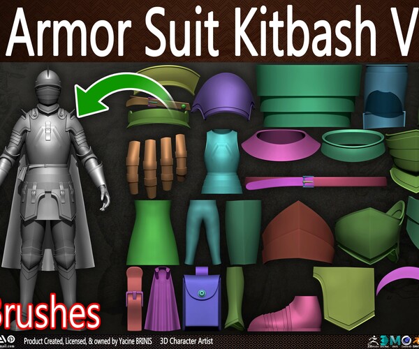 ArtStation - 30 Armor Suit Kitbash Vol 05 | Resources