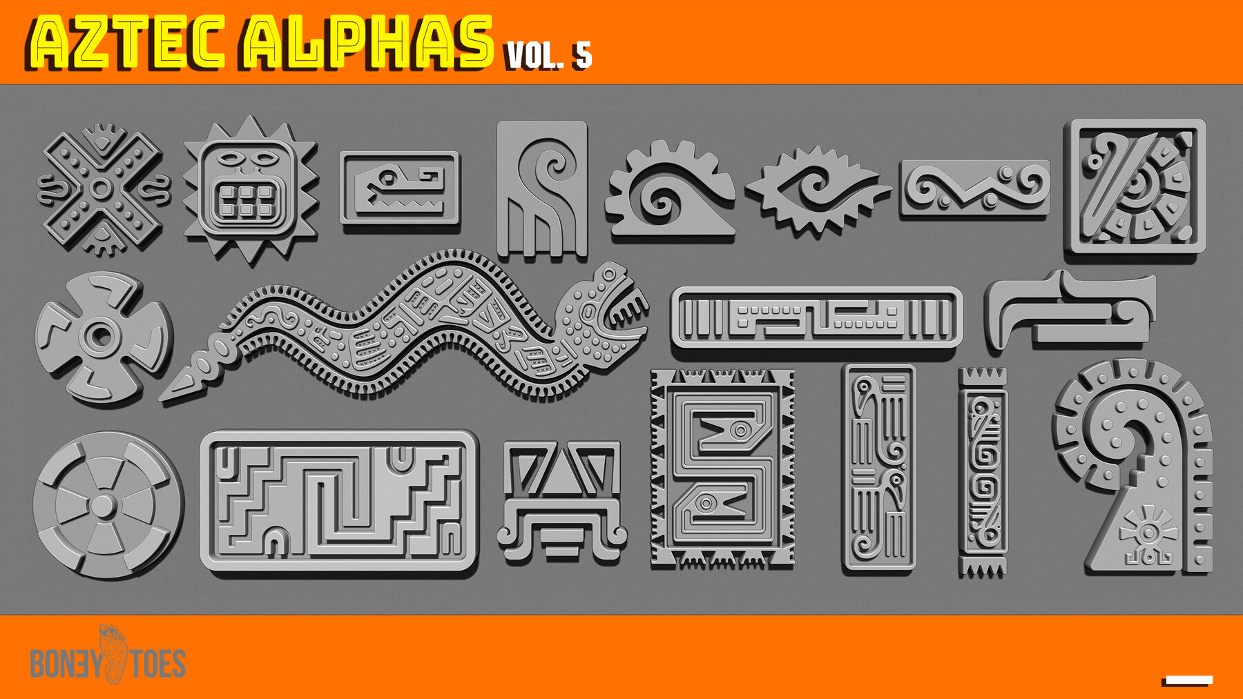 ArtStation - Aztec ALPHAS Volume 5 | Brushes