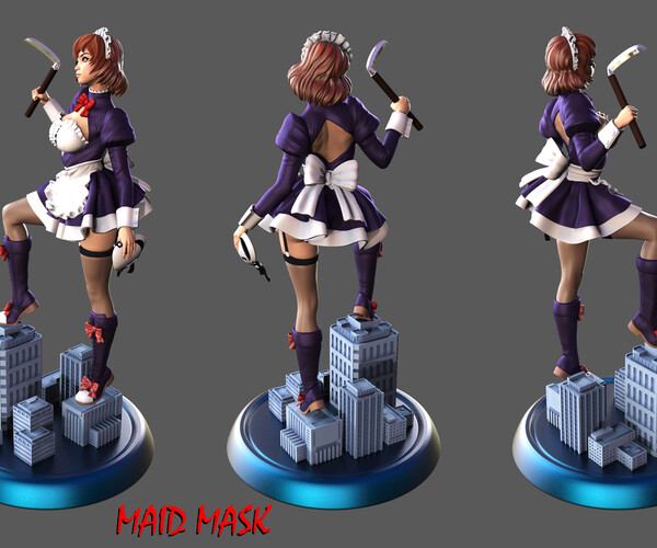 ArtStation - Maid Mask - 3D printable STL | Resources