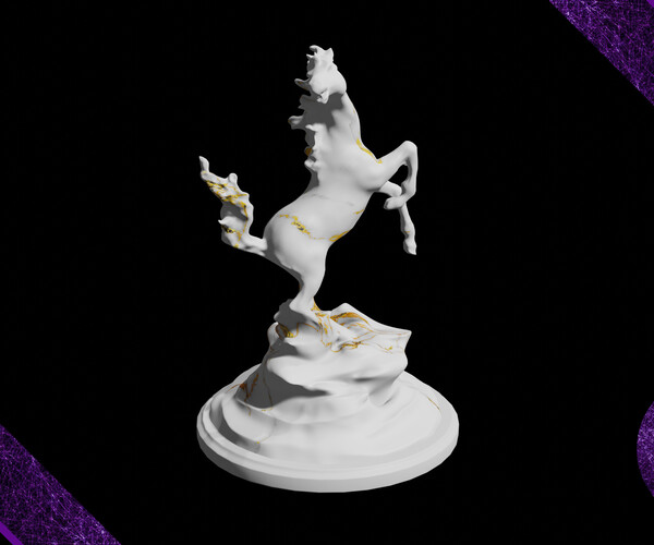 ArtStation - Horse Statue 3D (obj/fbx/dae/max) | Game Assets