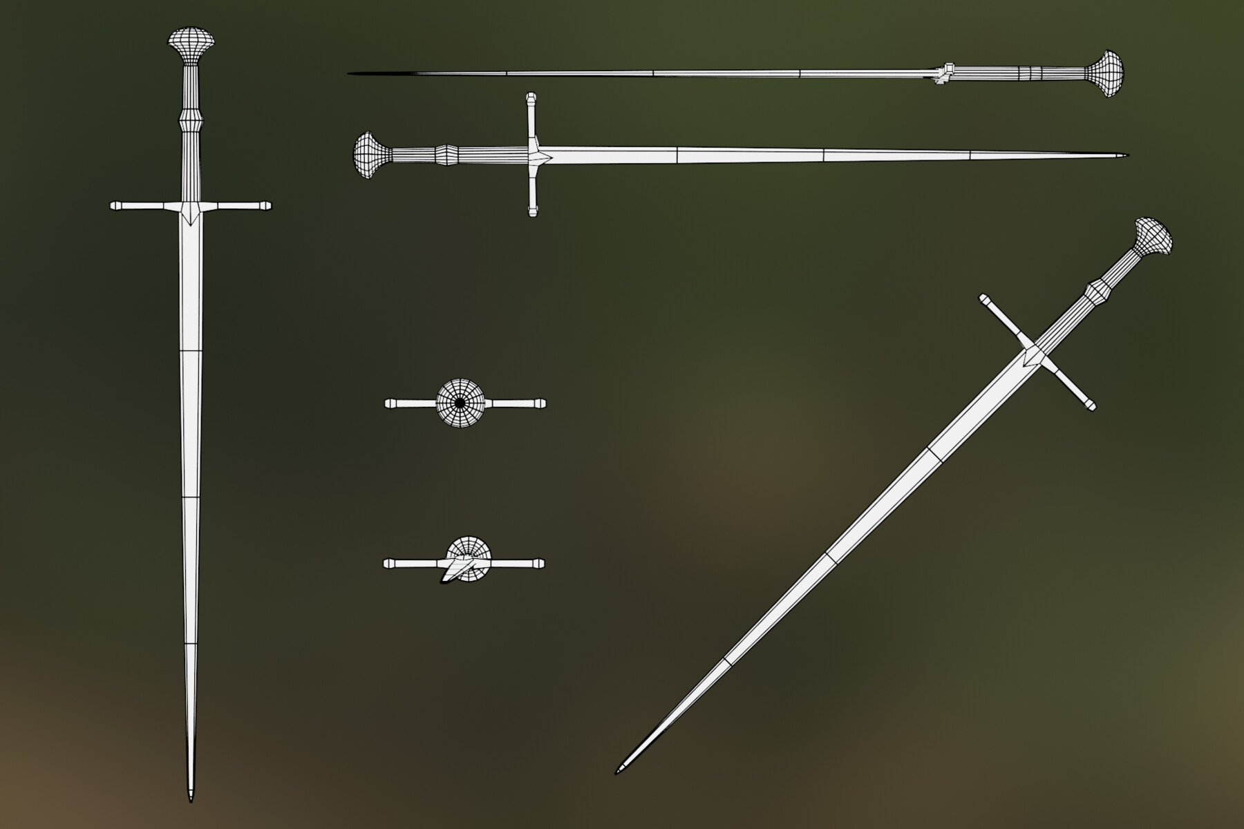 ArtStation - Medieval Rusted Longsword | Game Assets