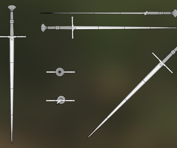 ArtStation - Medieval Rusted Longsword | Game Assets