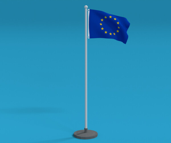 ArtStation - Low Poly Seamless Animated Europe Flag | Game Assets