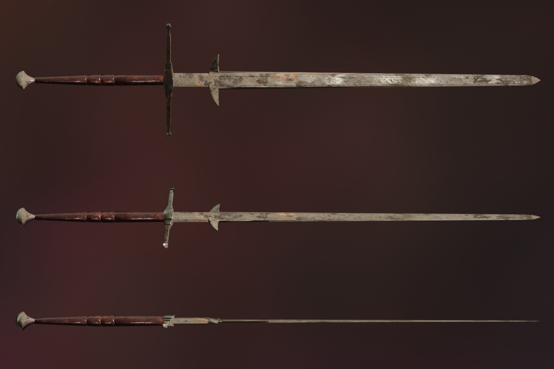 ArtStation - Rusted Great Sword - Rusted zweihander | Game Assets