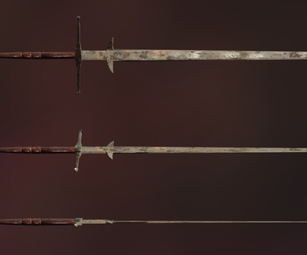 ArtStation - Rusted Great Sword - Rusted zweihander | Game Assets