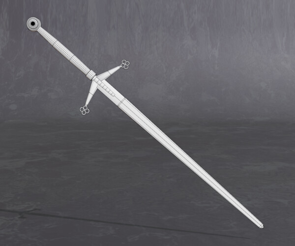 ArtStation - Medieval Scottish Claymore - two-handed sword | Game Assets