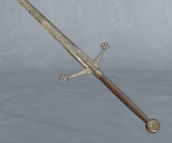 ArtStation - Rusted scottish claymore - two-handed sword | Game Assets
