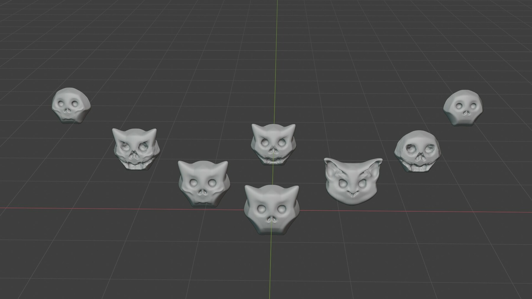 ArtStation - Cute Cartoon Skull Generator + 8 ready characters | Resources