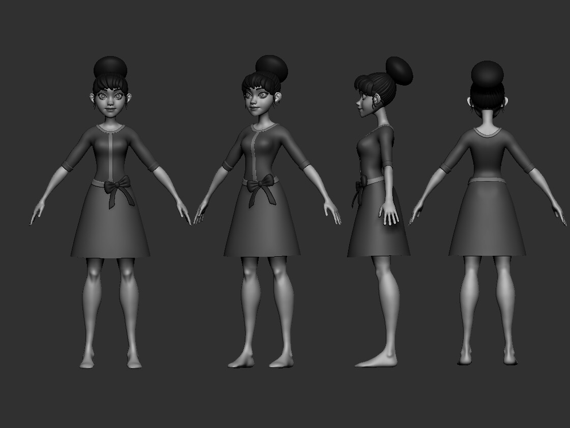 ArtStation - Body basemesh - Stylized female | Resources