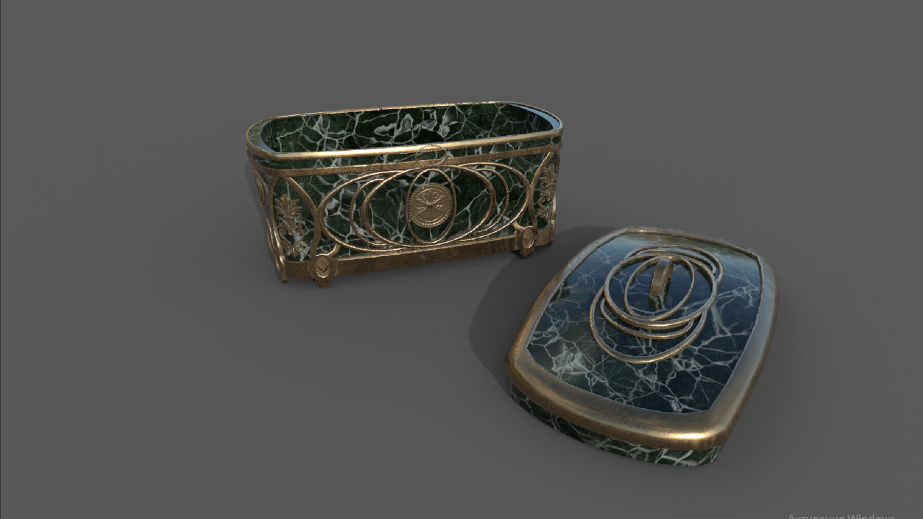 ArtStation - Vintage retro jewelry box PBR low-poly 3D model | Resources