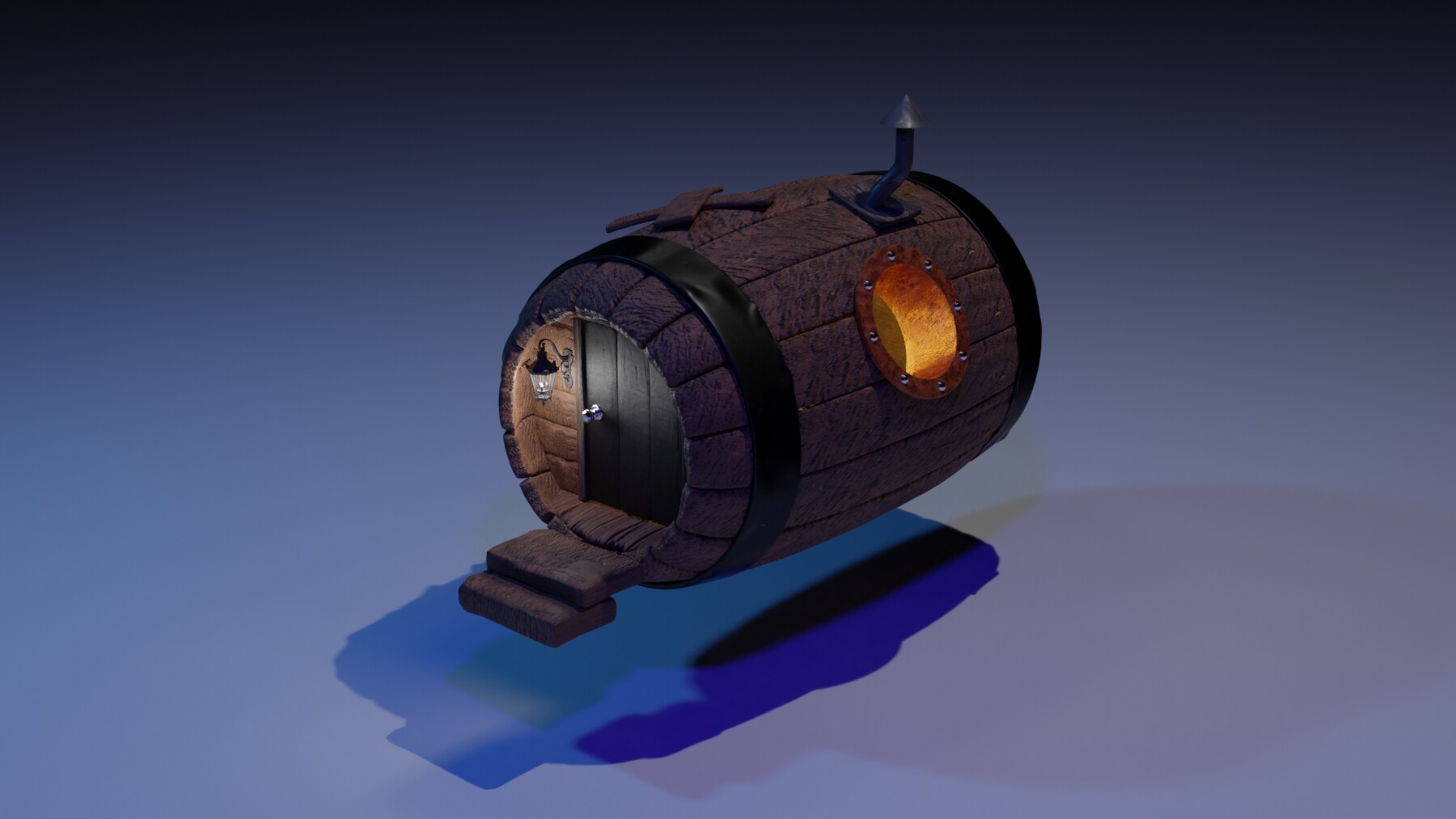 ArtStation - fantasy barrel home | Game Assets