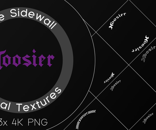 ArtStation - 33x Hoosier Racing tire sidewall 4K PNG decals | Game Assets