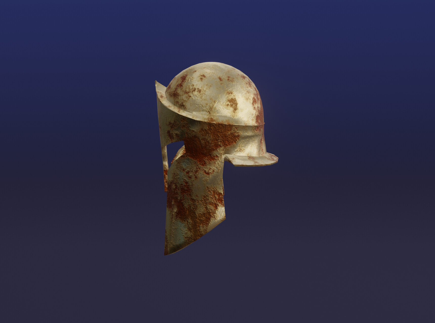 ArtStation - Rusted Fantasy Knight Helmet - Medieval Helmet | Game Assets