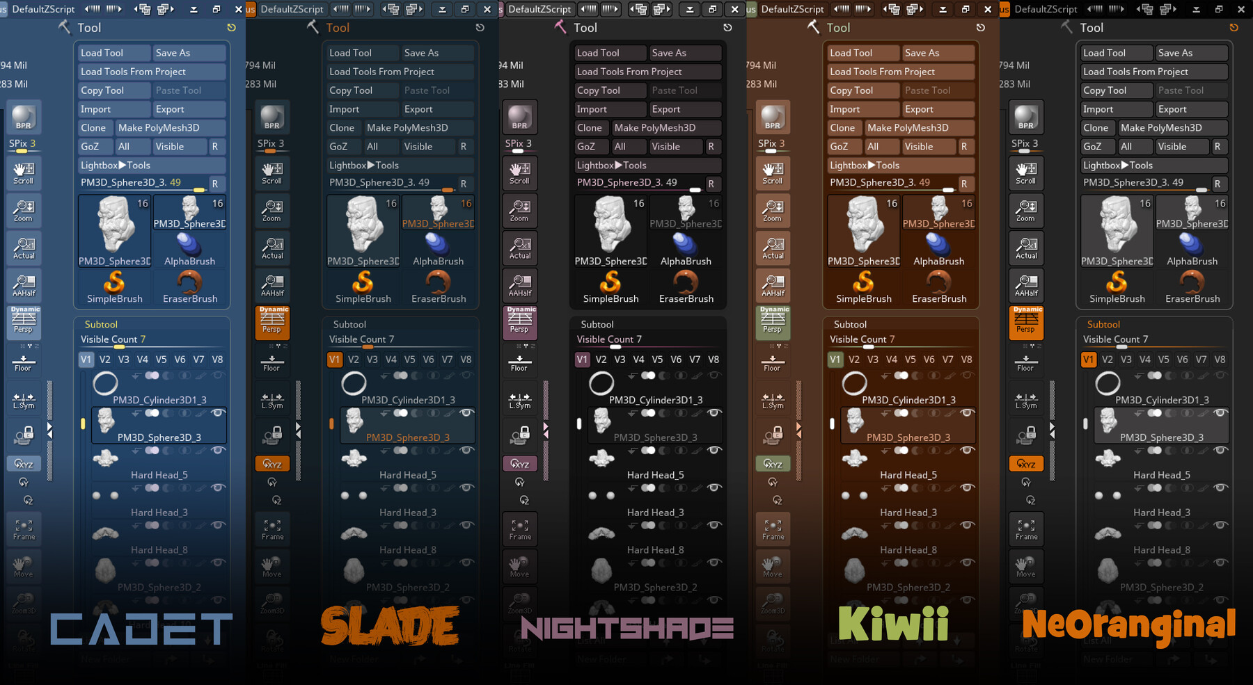 ArtStation - ZBrush UI Colors II: User Interface Colors | Brushes