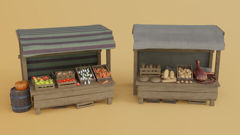 ArtStation - Medieval Market Food | Game Assets