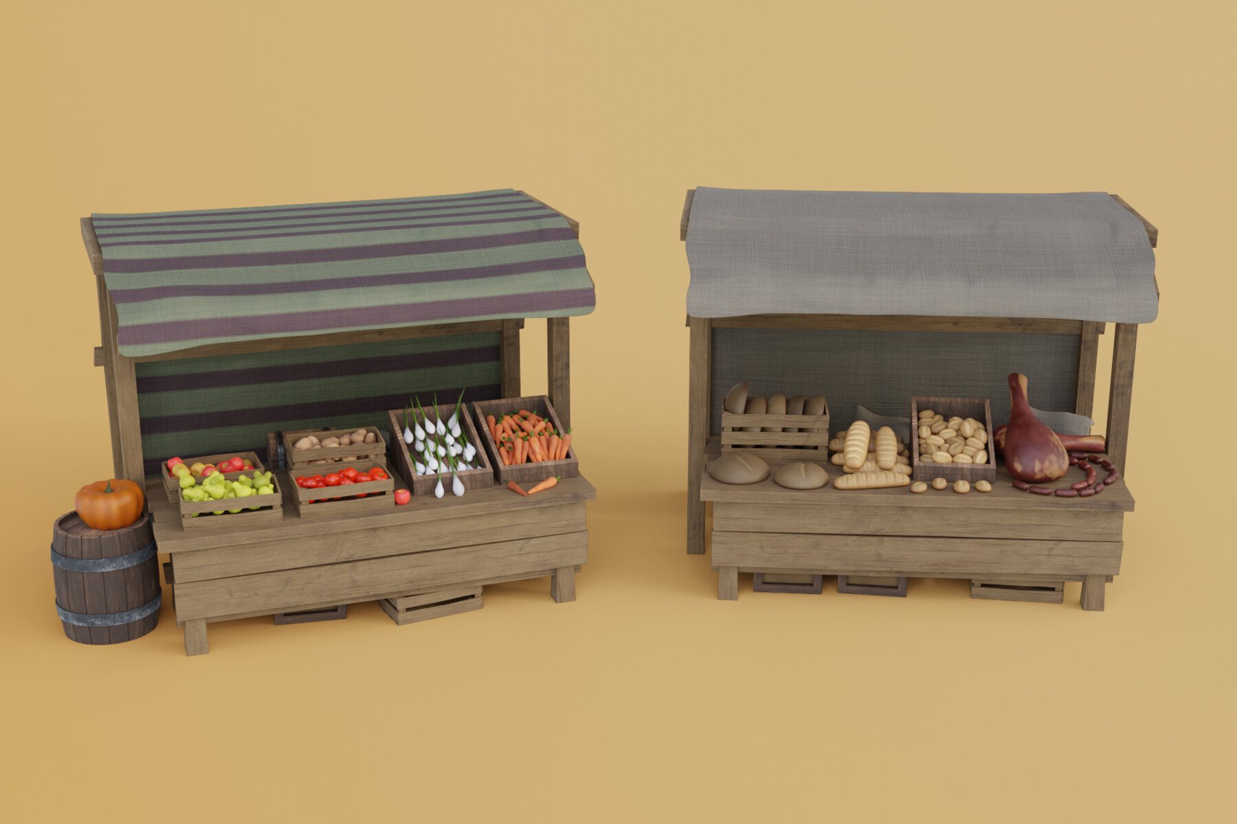 ArtStation - Medieval Market Food | Game Assets
