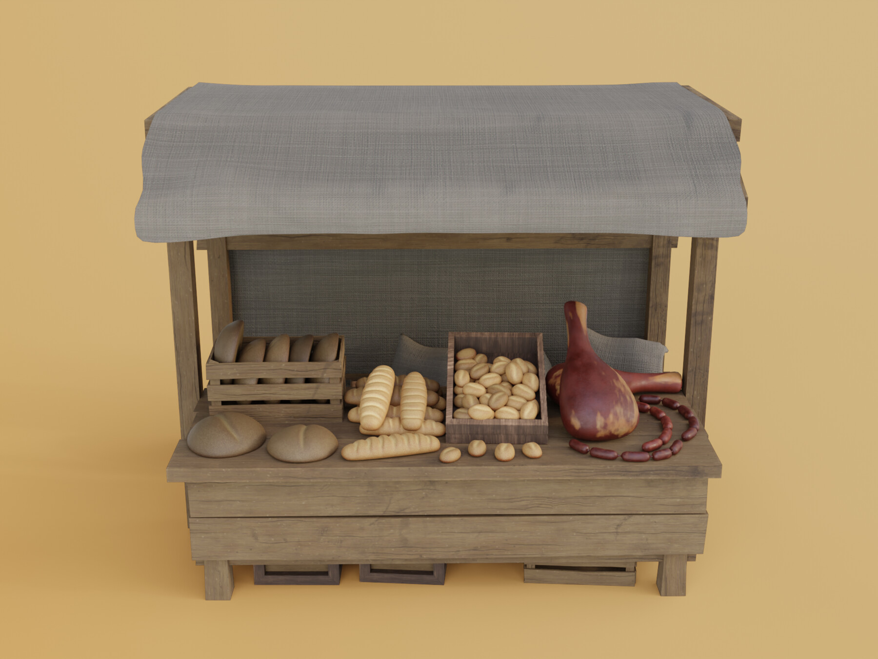 ArtStation - Medieval Market Food | Game Assets