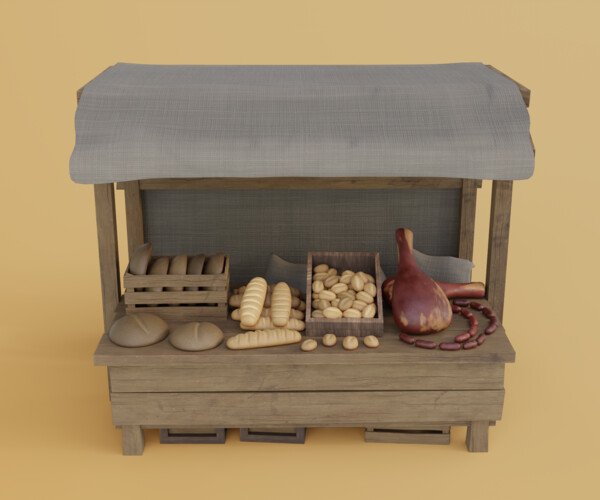 ArtStation - Medieval Market Food | Game Assets