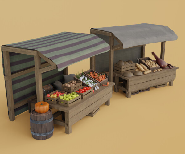 ArtStation - Medieval Market Food | Game Assets