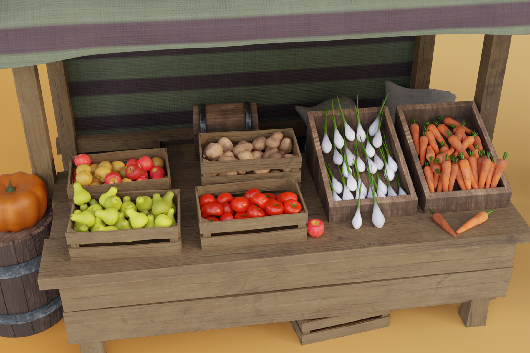 ArtStation - Medieval Market Food | Game Assets