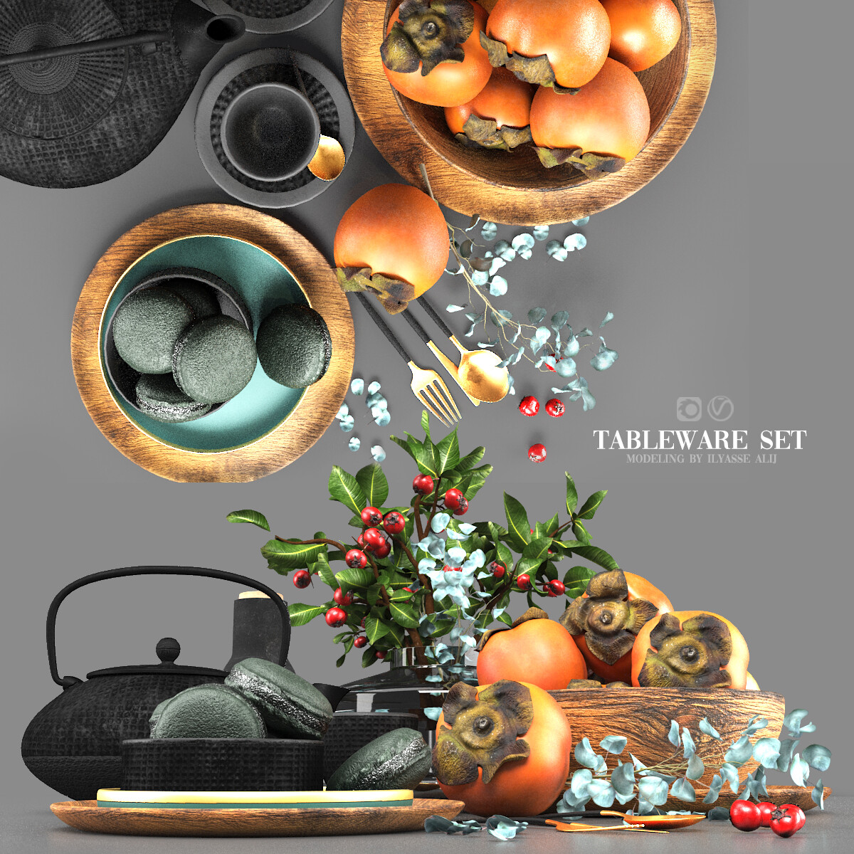 ArtStation - tableware set | Resources
