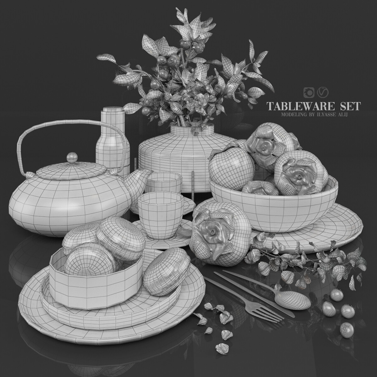 ArtStation - tableware set | Resources