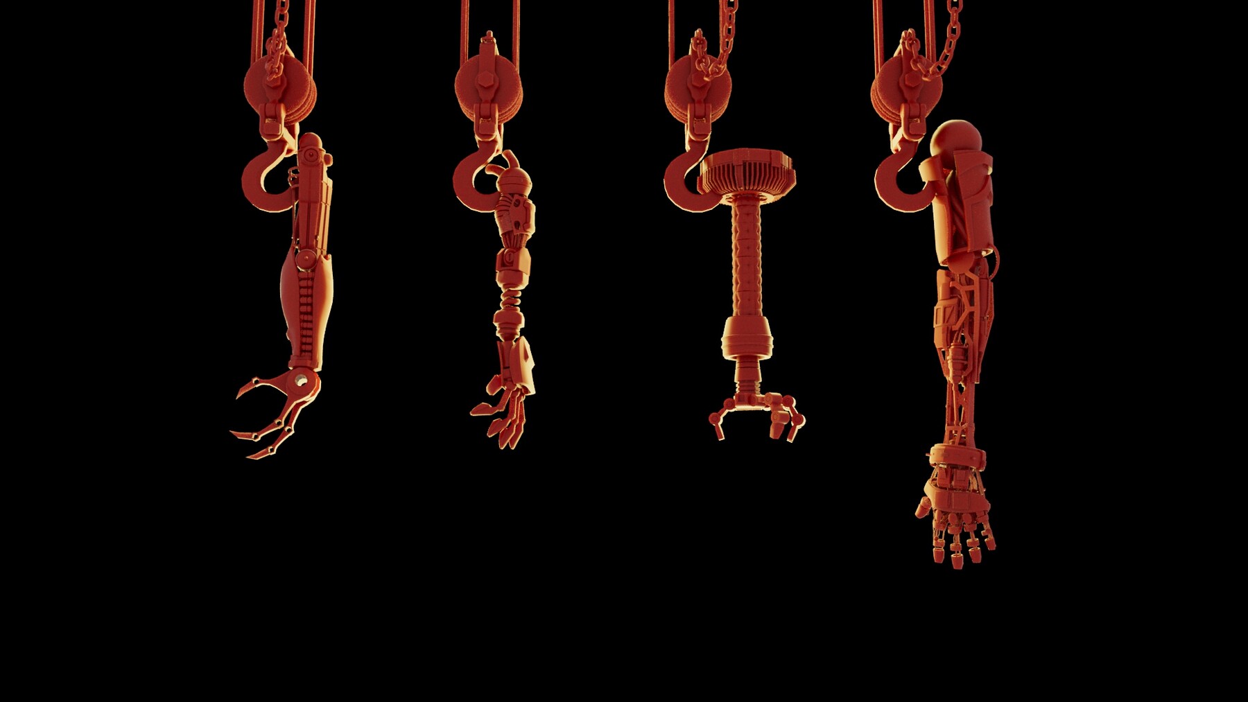 ArtStation - Robot Arm Packet 3D | Game Assets