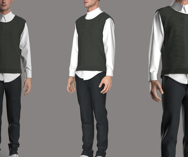 ArtStation - Mens outfit- 1 | Game Assets