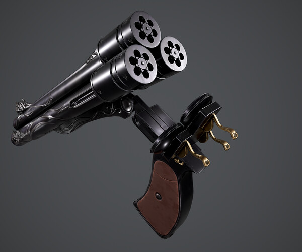 ArtStation - Cerberus Revolver | Game Assets